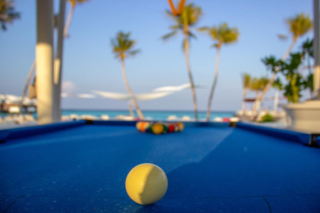 Blue Pool Table on a Beach Photo | Download free images from Mystock