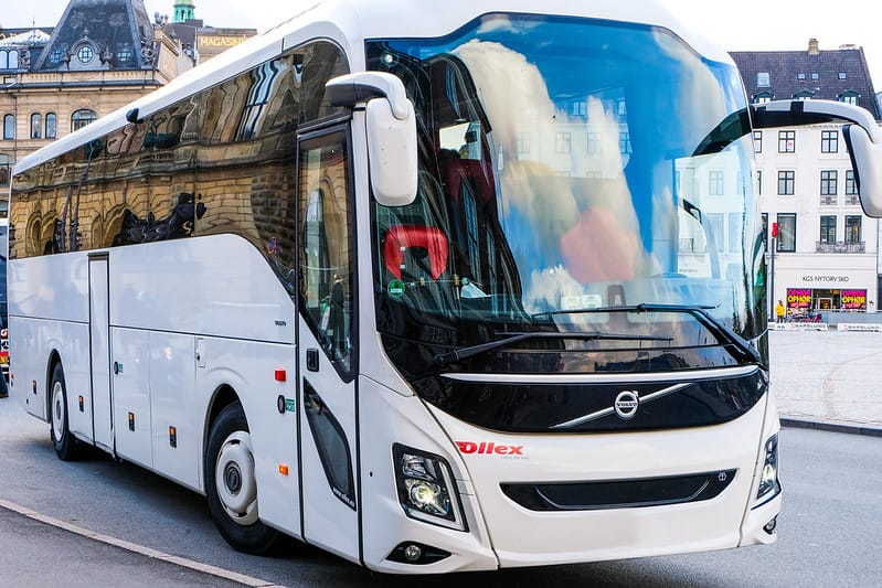 Parked Volvo Shuttle Bus Photo | Download free images from Mystock