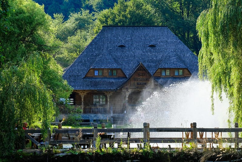 Rustic Restaurant With Blue Roof Photo | Download free images from Mystock